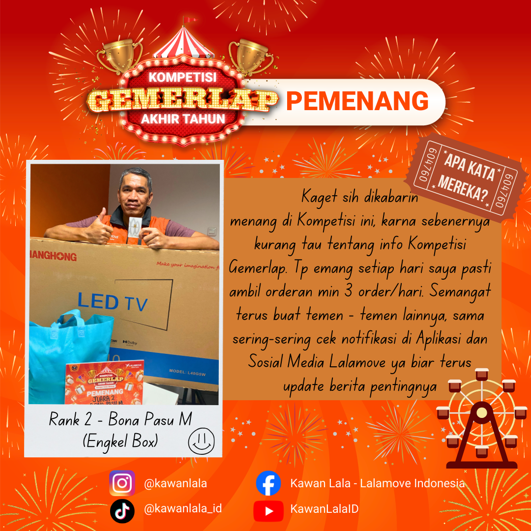 Rahasia dari Mitra Driver Lalamove Pemenang Kompetisi Driver “GEMERLAP”