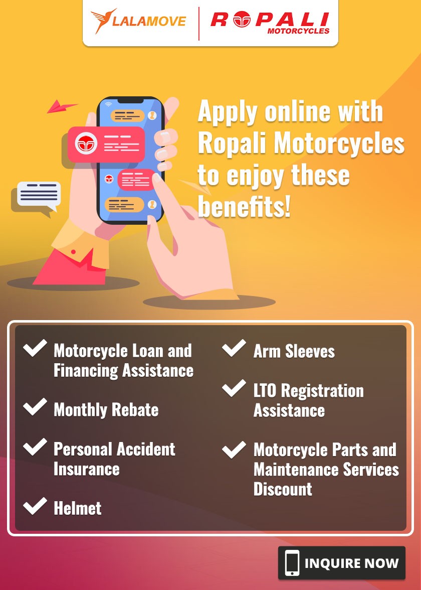 Panalomove: Ropali Motorcycle Discount sa Lalamove Drivers