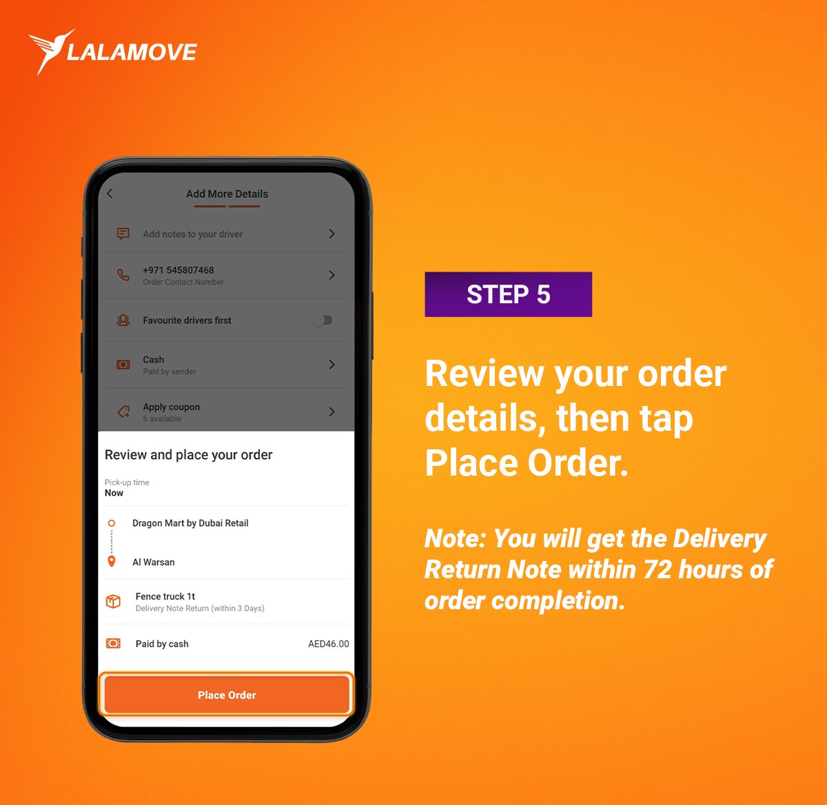New Feature: Delivery Note Return on the Lalamove App