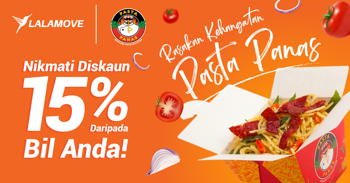 Nikmati diskaun 15% di Pasta Panas
