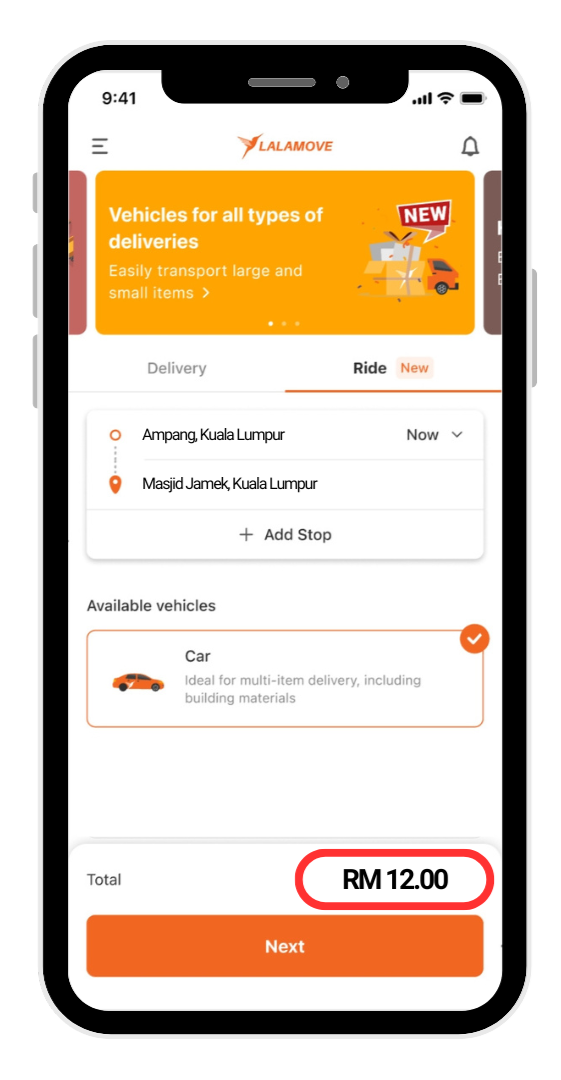 How To Book Your First Ride Order With Lalamove