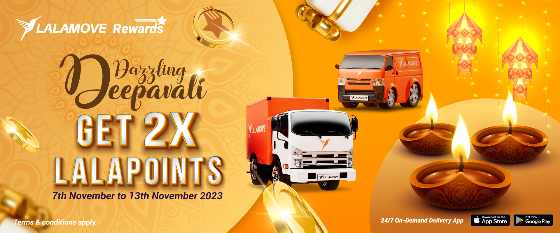 Lalamove Rewards - Earn 1 Lalapoint for every RM1 spent!
