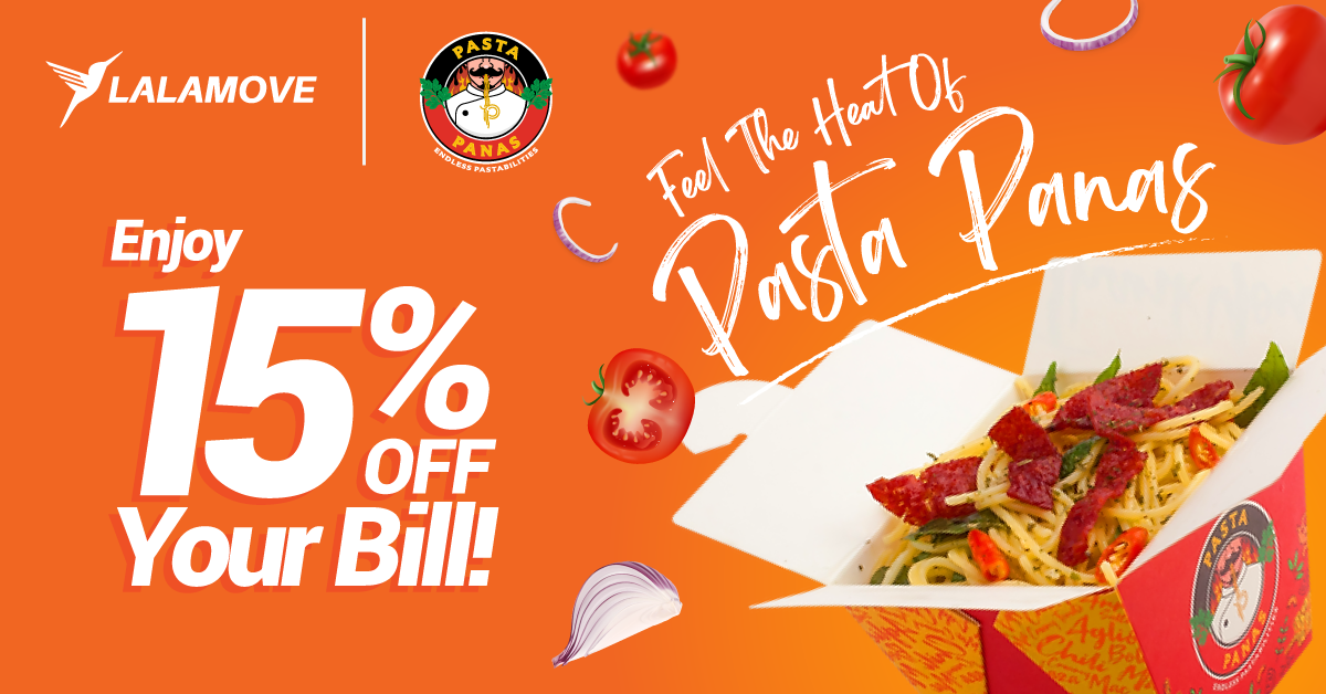 Enjoy 15% off your bill at Pasta Panas