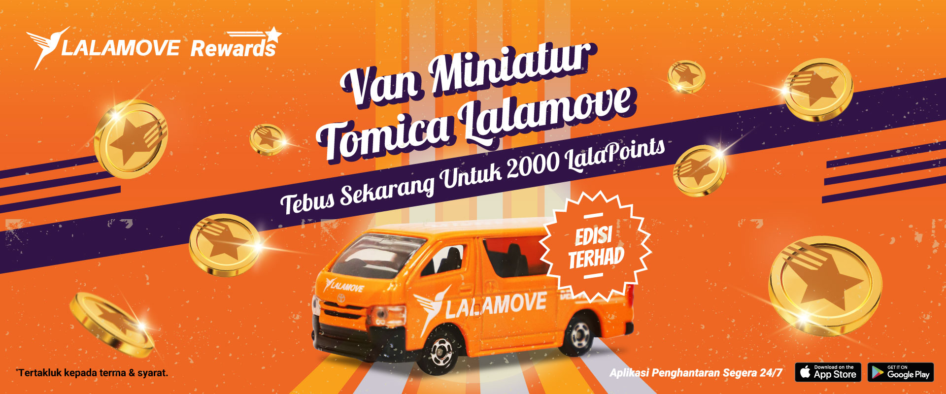 Ganjaran Lalamove - Dapatkan 1 Lalapoint dengan setiap RM1!